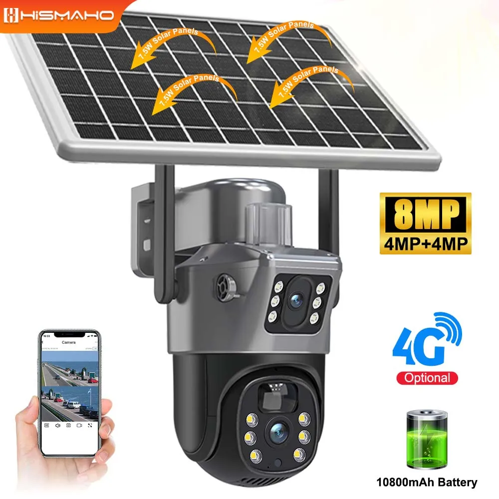 4K-8MP-Solar-IP-Camera-Dual-Lens-4G-WiFi-Outdoor-Wireless-PTZ-Security-Protection-Rechargeable ...