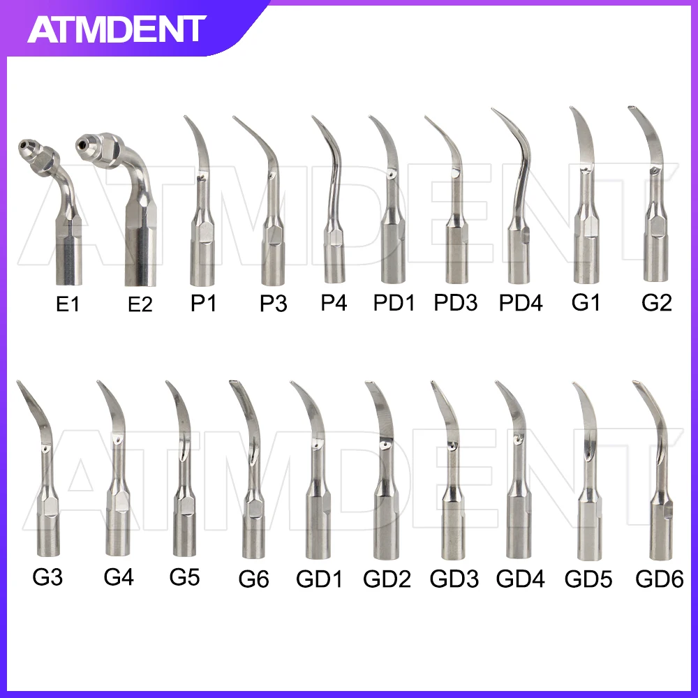 5pcs P1,p3,g1,g2,g3,g4 Dental Ultrasonic Scaler Scaling Tip Dental ...