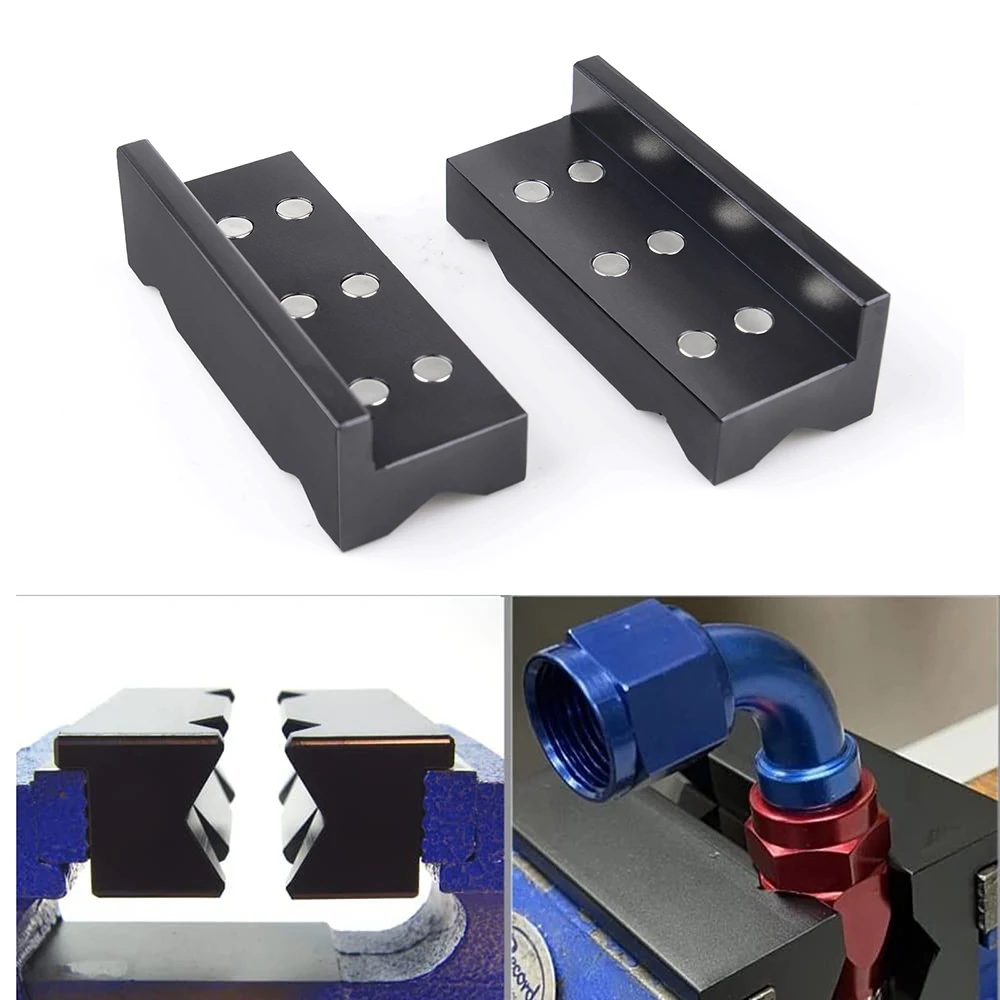 Aluminum-Alloy-Line-separator-Vise-Jaw-Protective-Inserts-Magnetized ...