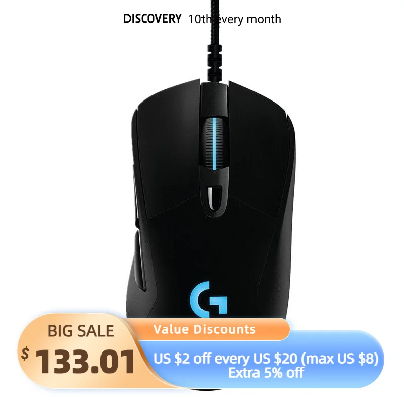 Logitech ratón Gaming G403 Prodigy con Sensor de alto rendimiento ...