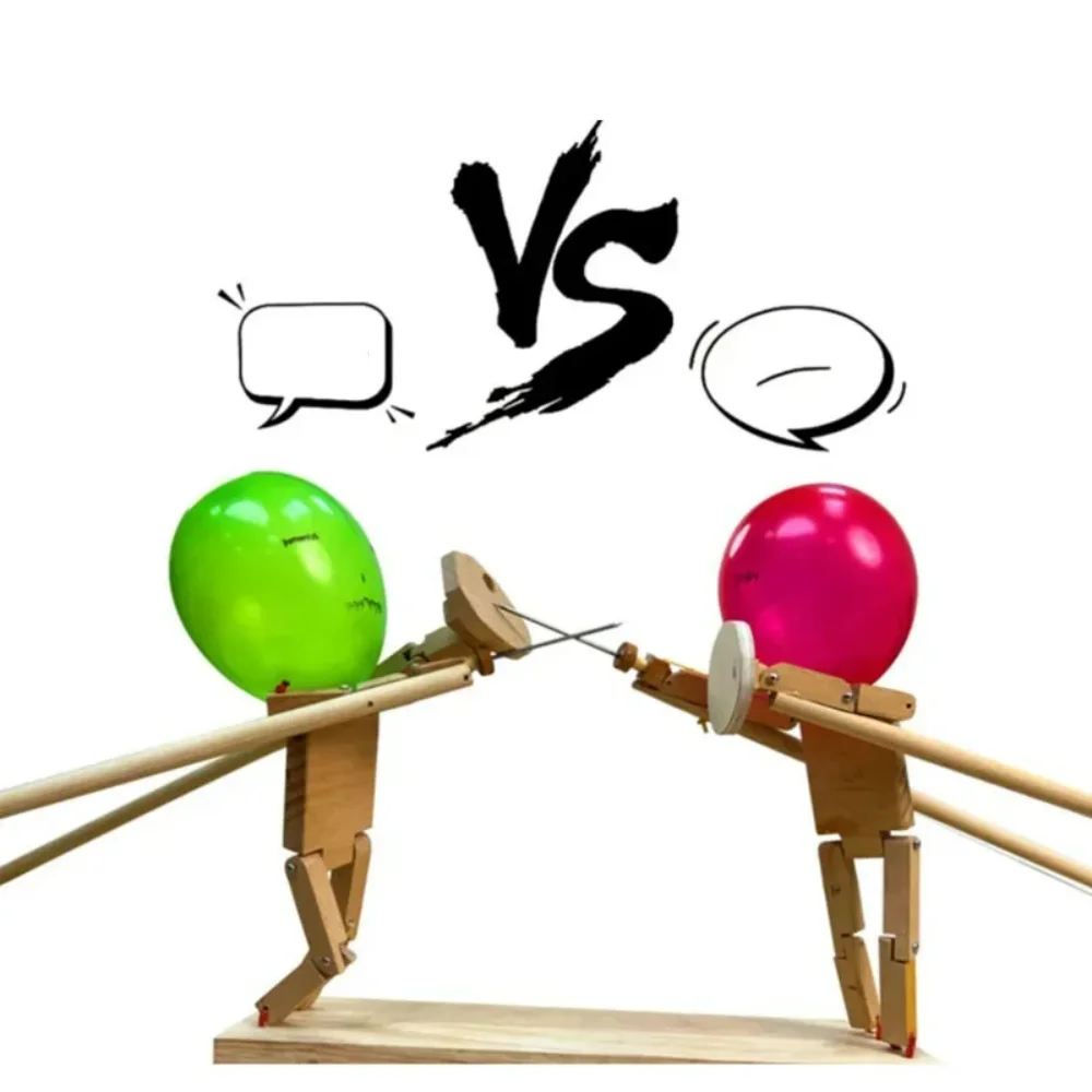 Balloon-Bamboo-Man-Battle-Wooden-Bots-Battle-Game-Two-Player-Fast-Paced ...