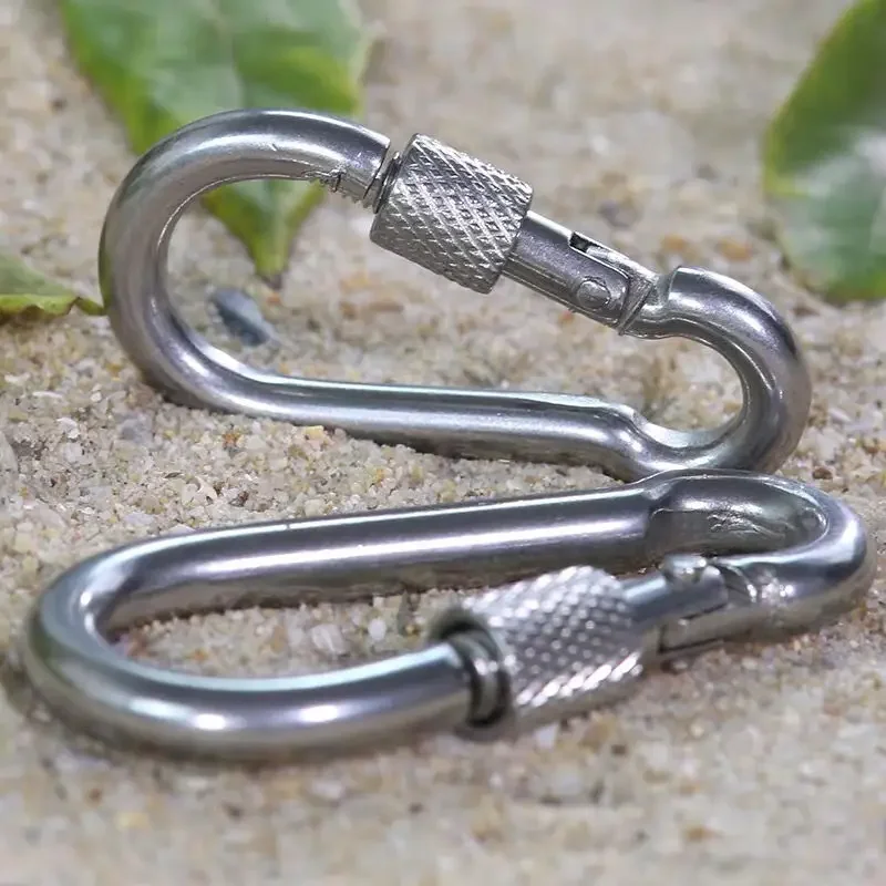 M6-M8-M10-304-Silver-Stainless-Steel-Lock-Ring-Safety-Snap-Hook ...