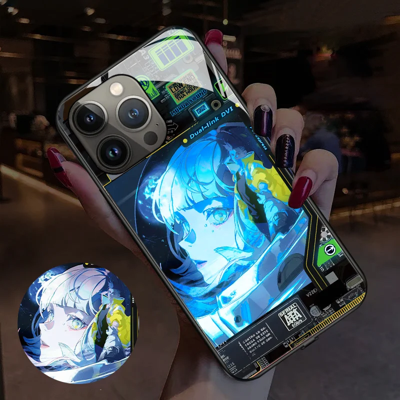Design For CyberPunk Luminous LED Flash Case Light up Cover For Samsung ...