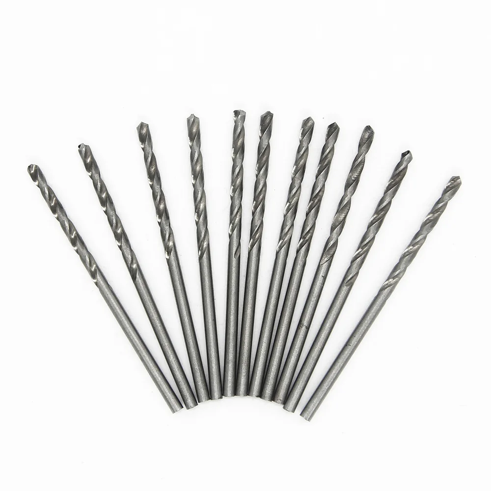 10pcs Micro High Speed Steel HSS Straight Shank Mini Twist Drill Bits ...