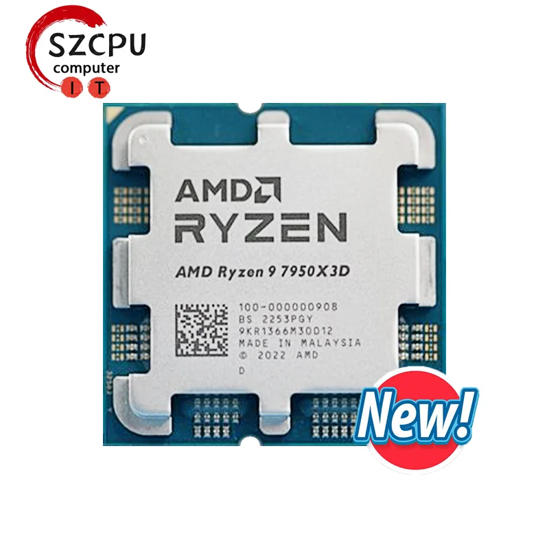 AMD Ryzen 9 7950X3D R9 7950X3D 4.2 GHz 16 코어 32 스레드 CPU 프로세서, 5NM 128M ...