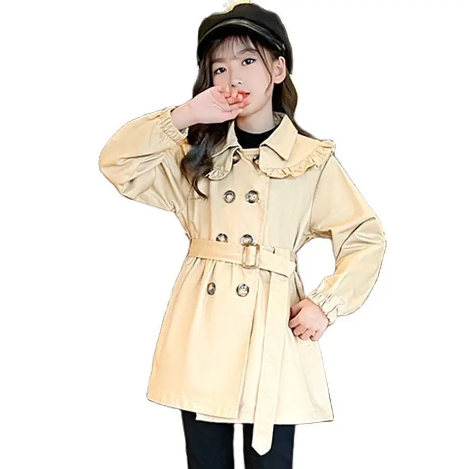 Girls Long Jacket Coat Solid Color Coat Girl Casual Style Jacket Girl ...