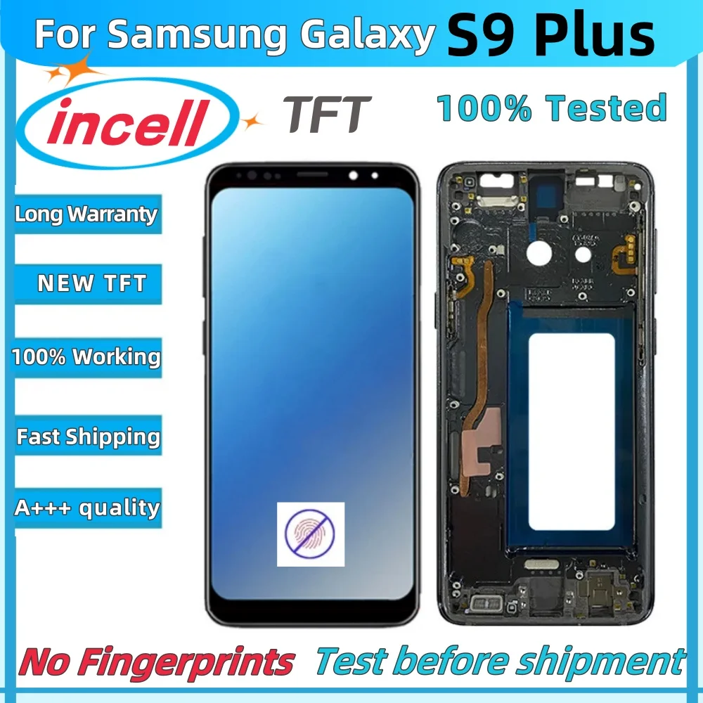 NEW-Incell-TFT-With-Frame-Display-For-Samsung-Galaxy-S9-Plus-G965-LCD ...