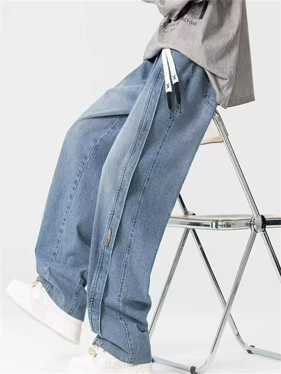 Large straight leg jeans for men in spring and autumn fashion styles ...