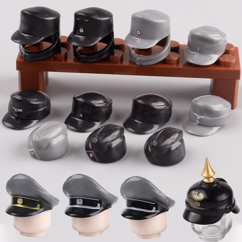Helmet Accessories Bricks Toys | Lego Ww2 German Cap Figurines - Ww2 ...
