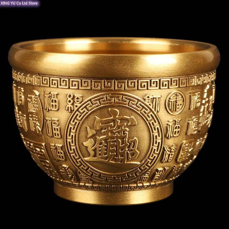 Brass-Baifu-Cup-Rice-Pot-Wealth-Pot-Living-Room-and-Study-Copper ...