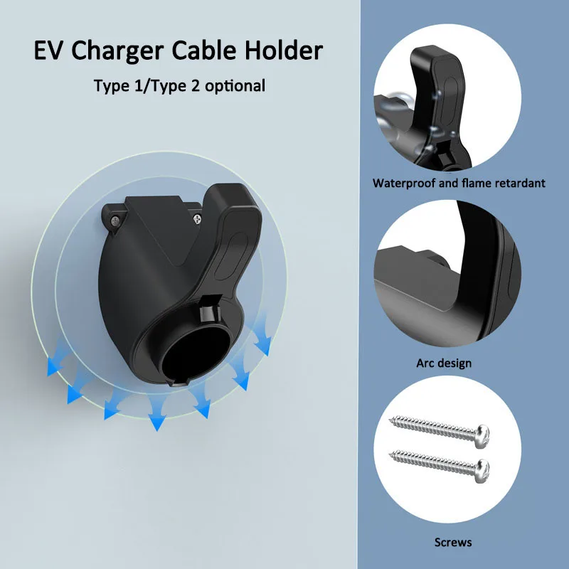 Type-1-Type-2-EV-Charger-Holder-Wall-Mount-Electric-Car-Charging-Cable ...