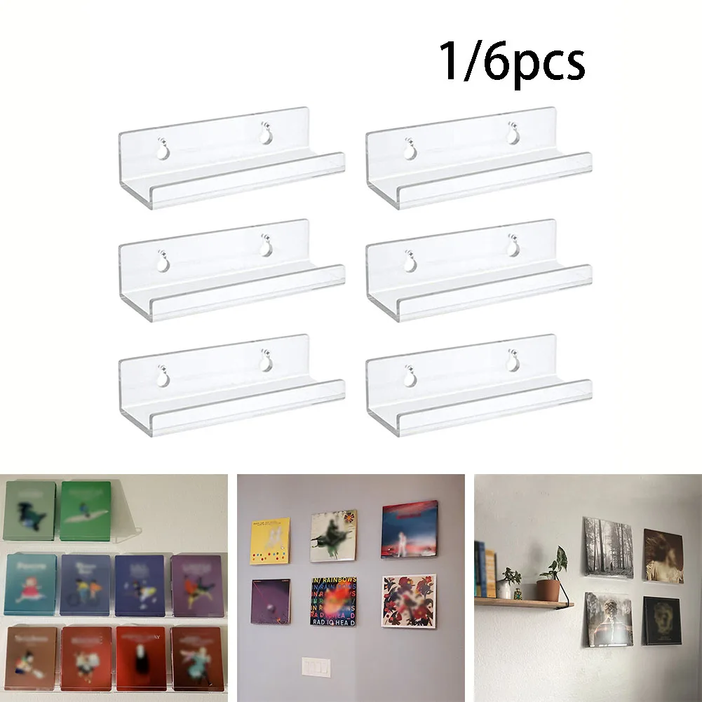 1-6pcs-12-Inch-Transparent-Acrylic-Record-Rack-Wall-Mounted-Album-CD ...