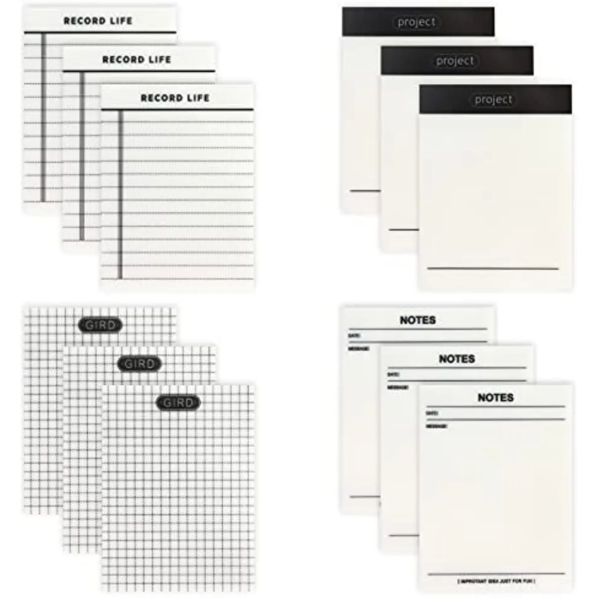 Transparent Sticky Notes 50 Sheets Lined Grid Clear Sticky Notes Memo ...