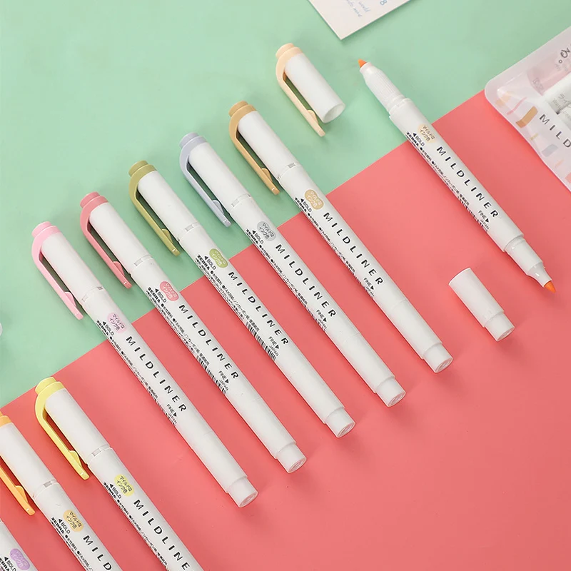 New Colors 1Pcs Japanese Zebra Mildliner Hightlighter Mild Line Markers ...
