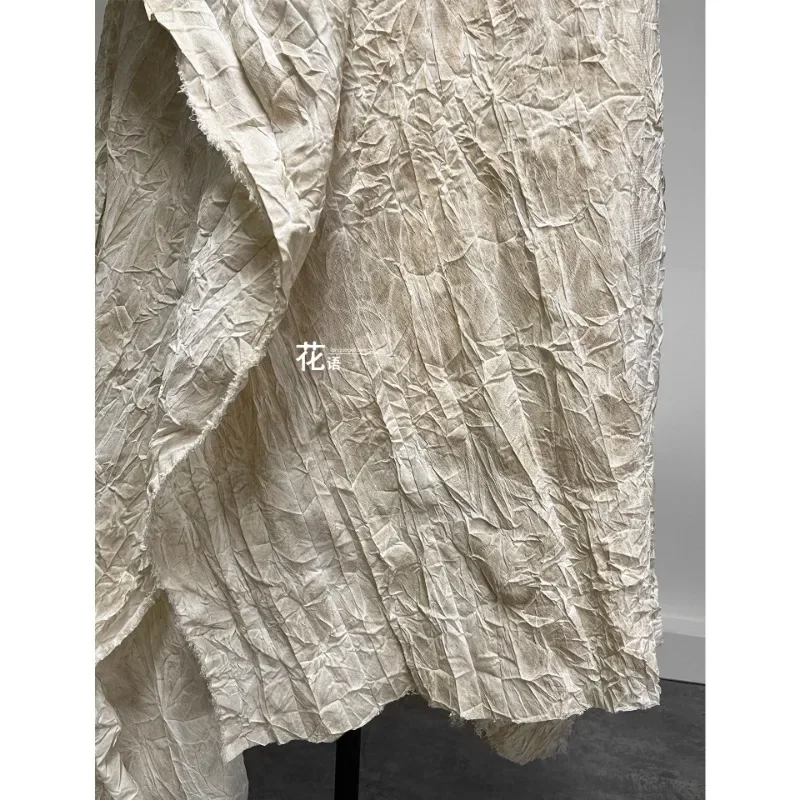 Folded-Fabric-Bamboo-Pattern-Lightweight-Fashionable-Half-Skirt-Apparel ...