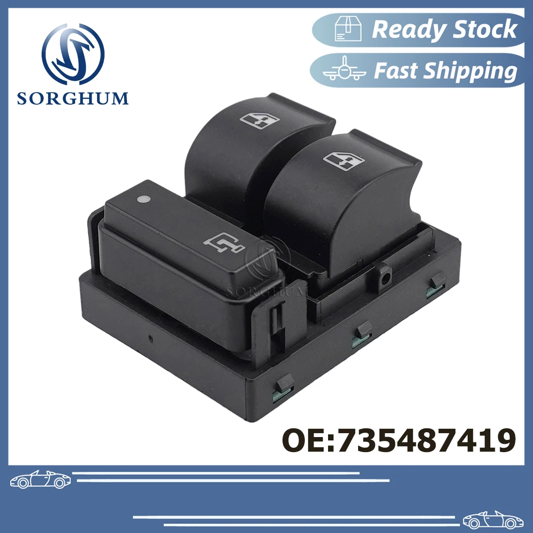 Sorghum Green Back Power Window Master Switch Button For Fiat Ducato ...