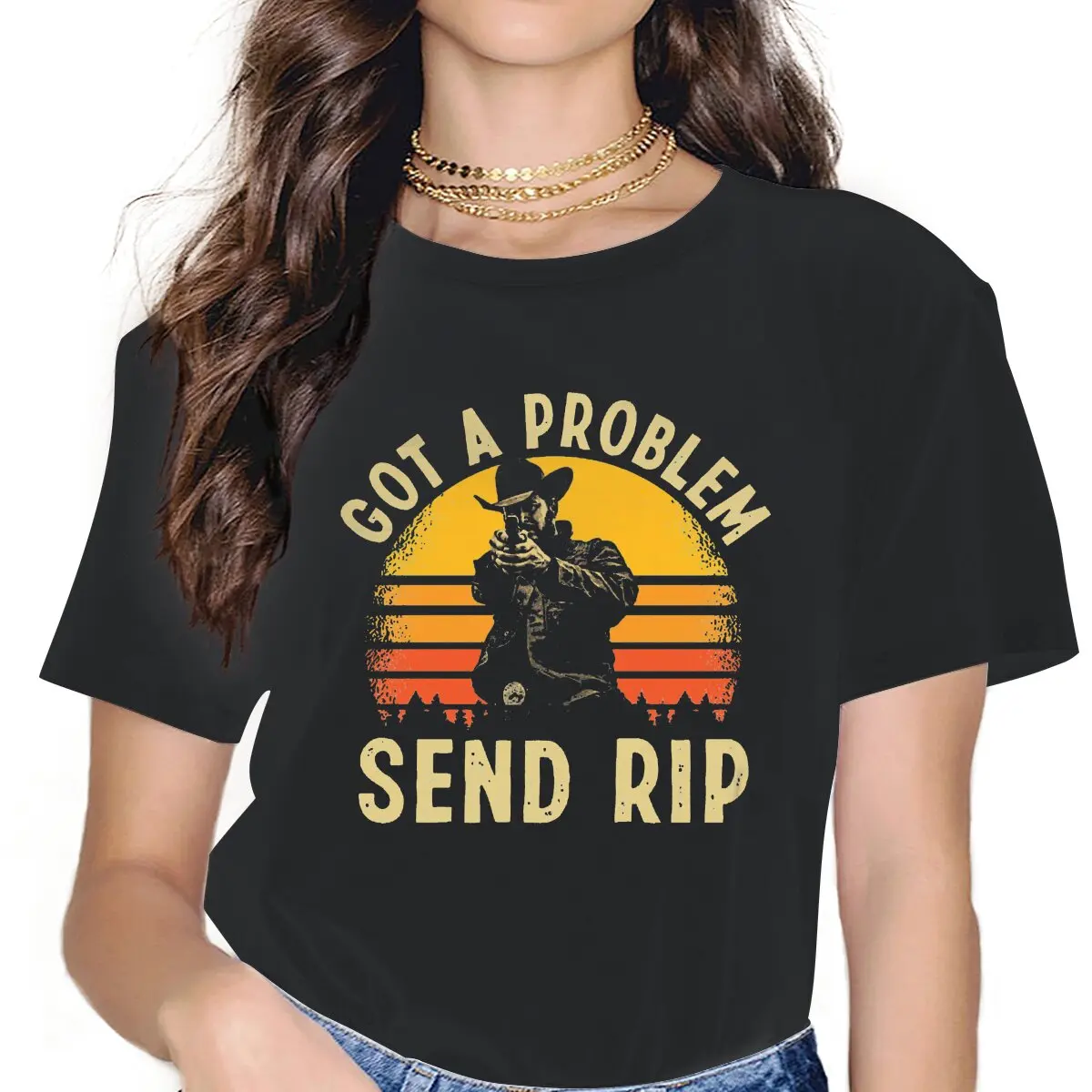 Problem Women Tshirts Yellowstone Dutton Ranch Gothic Vintage Female ...