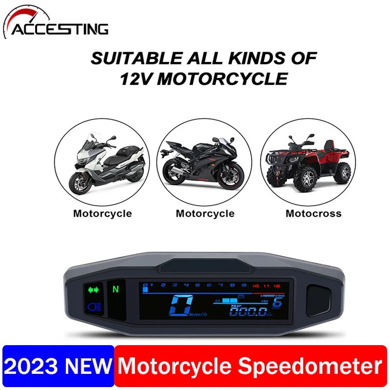 New Mini Universal RPM Meter Speedometer Digital Odometer Electric ...