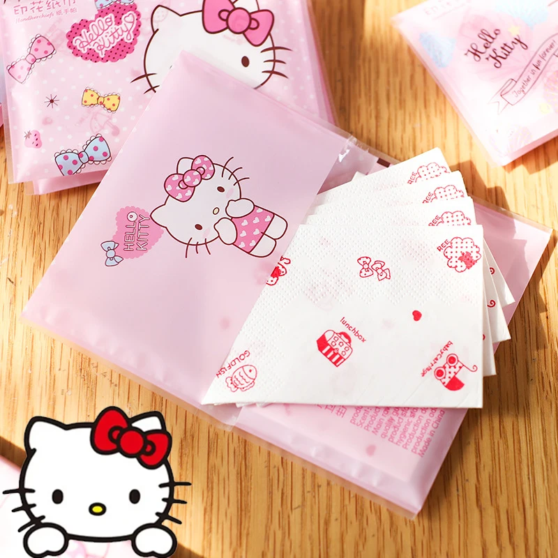 Hello Kitty Women Portable Facial Tissue Cute Cartoon Small Package ...