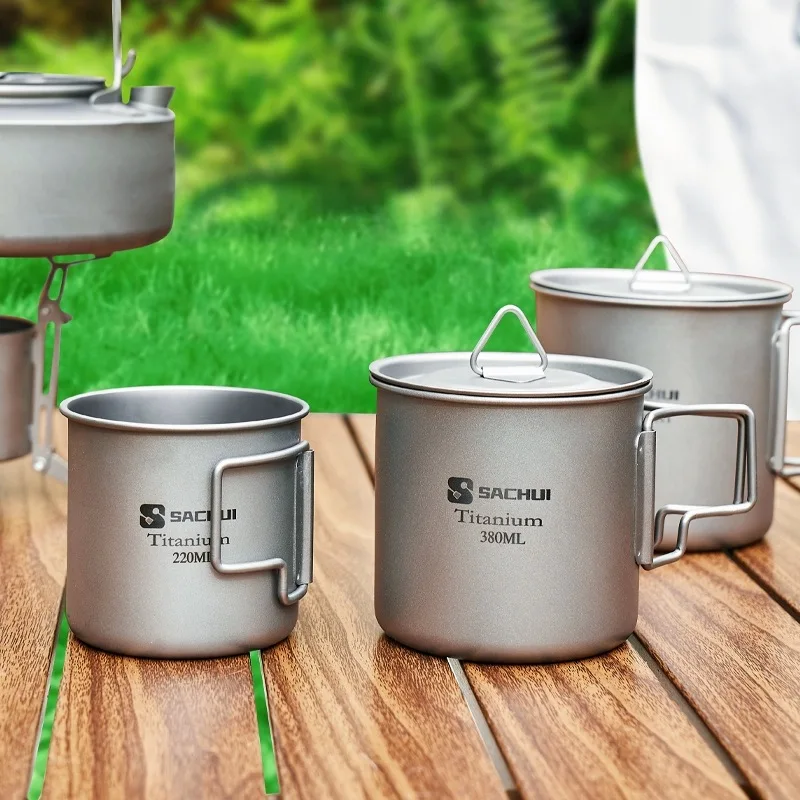 Ultralight-Titanium-Cup-With-Lid-Portable-Outdoor-Camping-Picnic-Water ...