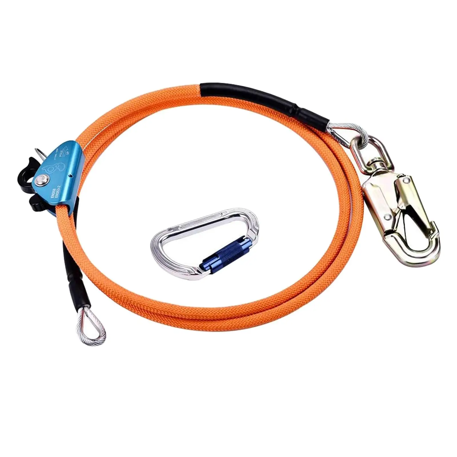 Arborist-Positioning-Lanyard-Adjustable-Tree-Climbing-Set-Rope-10ft ...