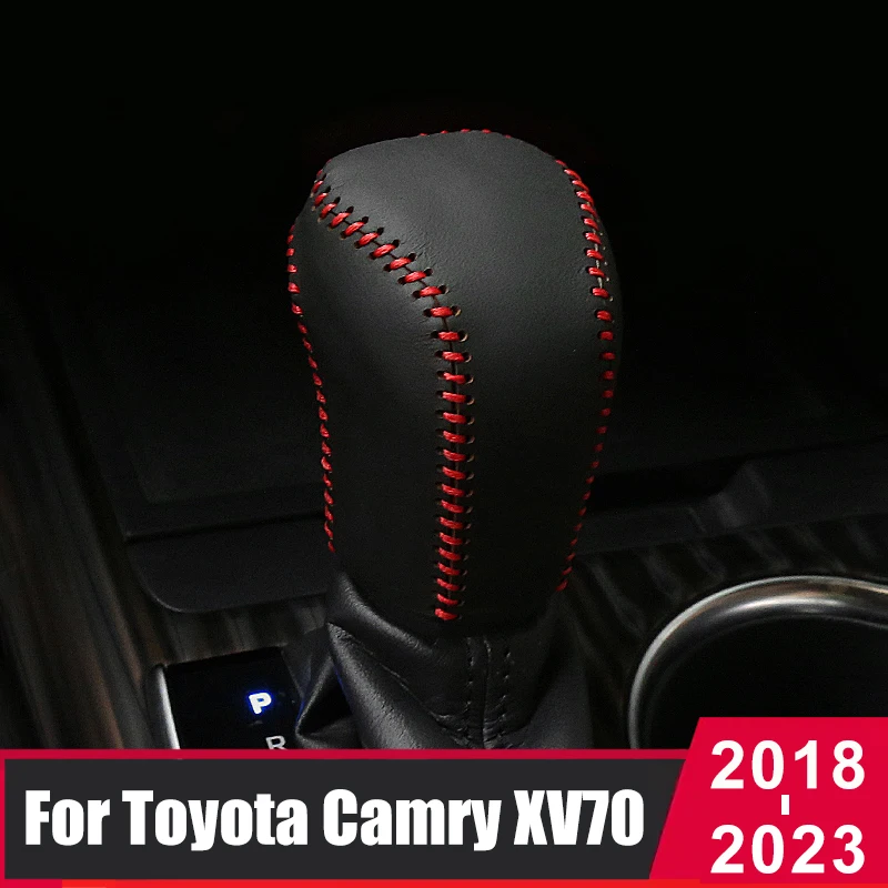 Leather-Car-Gear-Shift-Collars-Fit-For-Toyota-Camry-70-XV70-2018-2020 ...