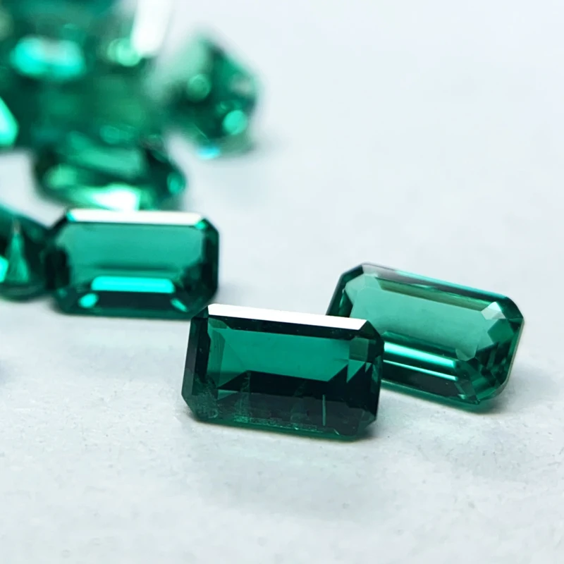 Lab-Grown-Columbia-Emeralds-size-3x5mm-Hydrothermal-Emerald-Hand-Cut ...
