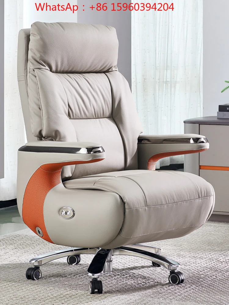 Intelligent massage electric leather boss chair light luxury high sense ...