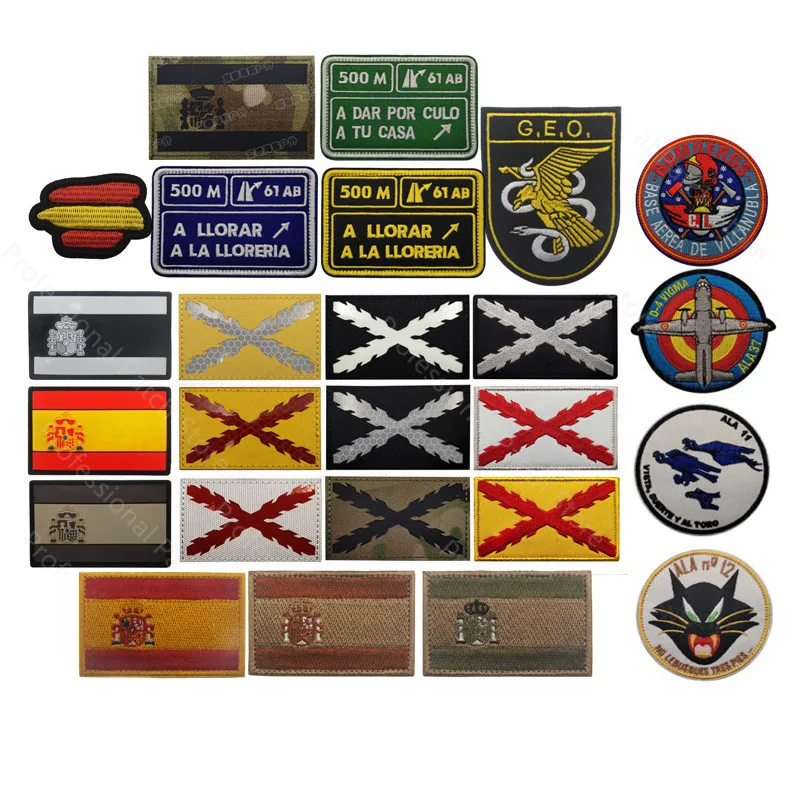Spain-Country-Embroidery-Patches-Badges-Emblem-Military-Army-Accessory ...