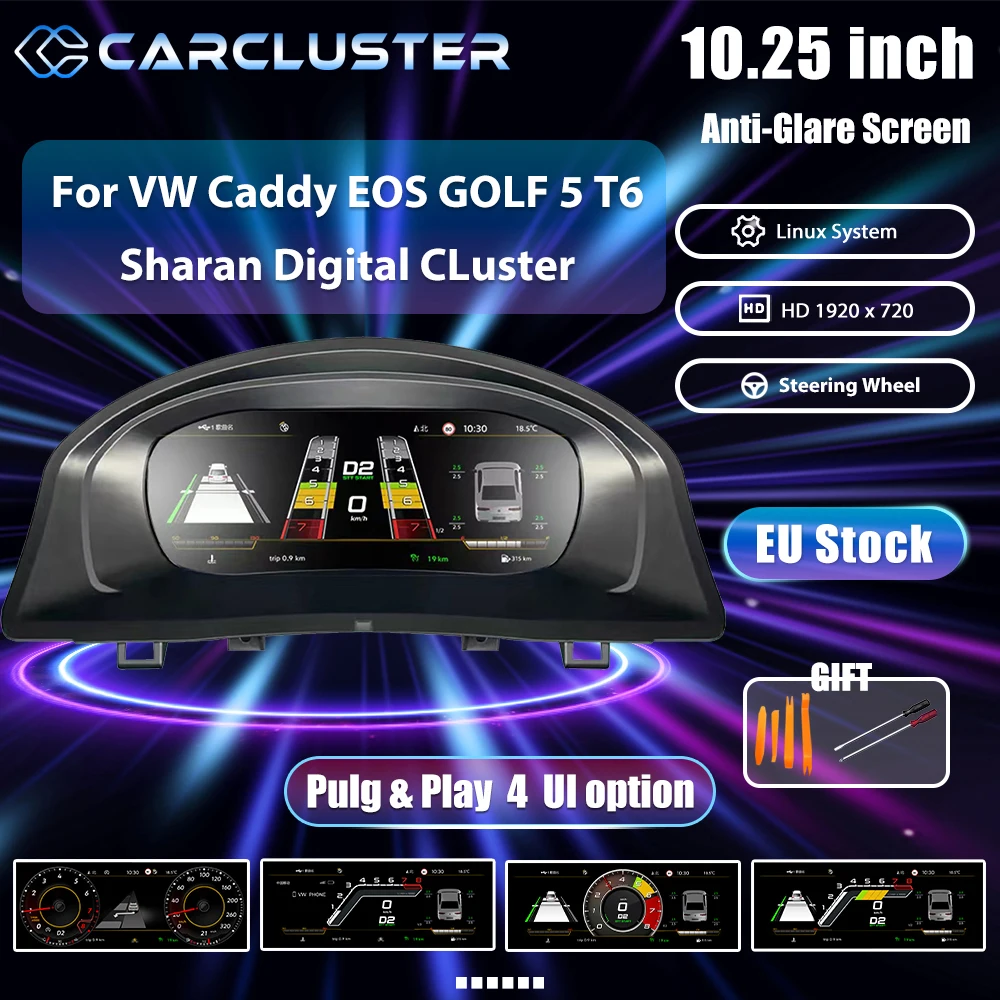 Carcluster-Lcd-Digital-Dashboard-Cluster-For-VW-Caddy-Touran ...