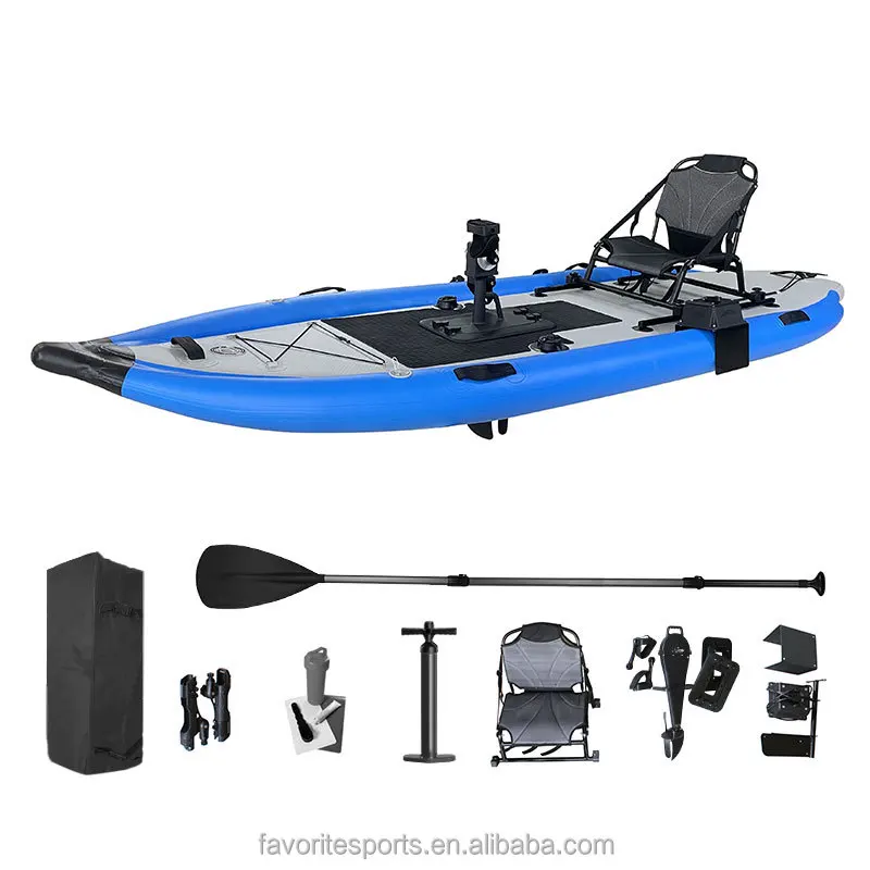 Factory Drop Stitch Inflatable Pedal Kayak Fishing Single Seat Canoe ...