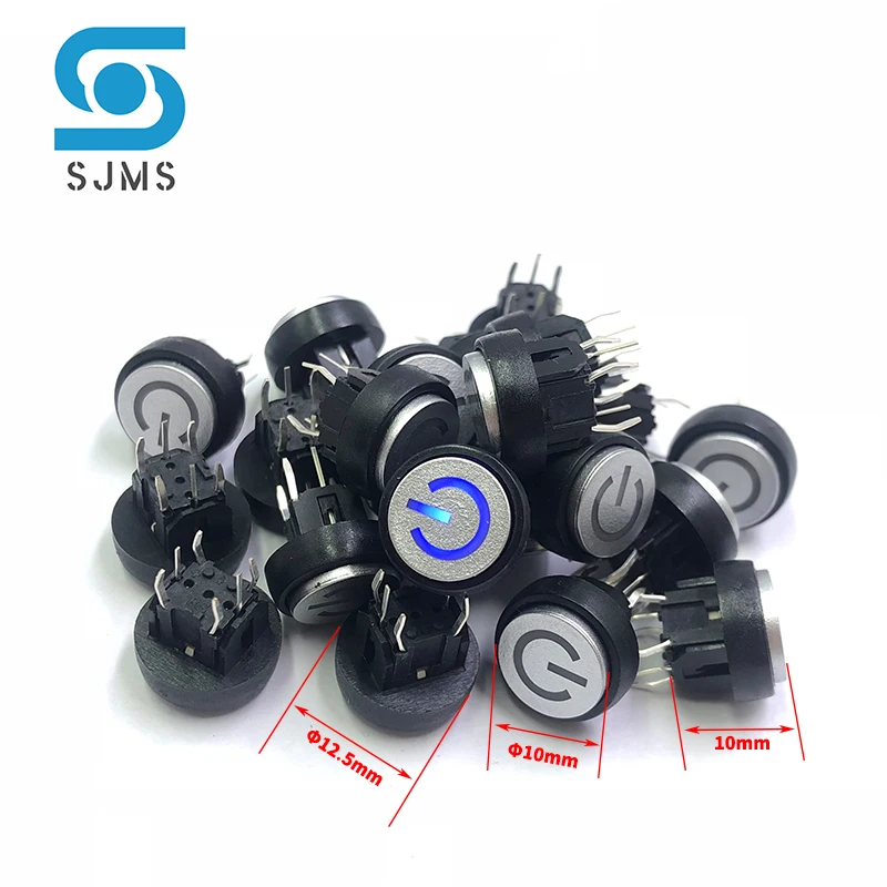 6-6-10mm-PB-Push-Button-Switch-Led-Light-Power-Symbol-Push-Button ...