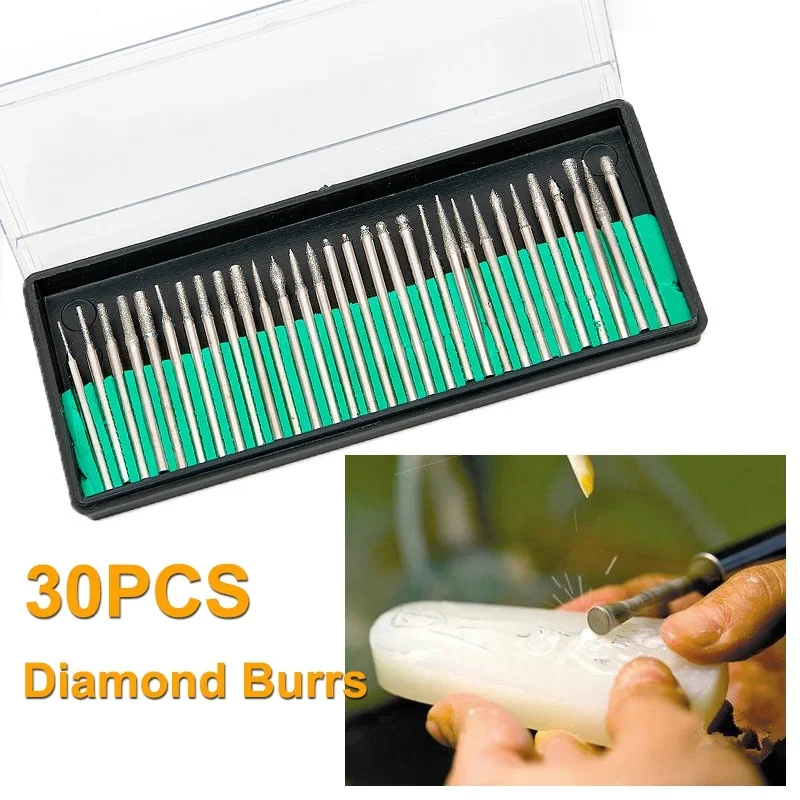 Diamond-Dremel-Carving-Bits-Set-of-30-PCS-Wood-Stone-Bone-Engraving ...