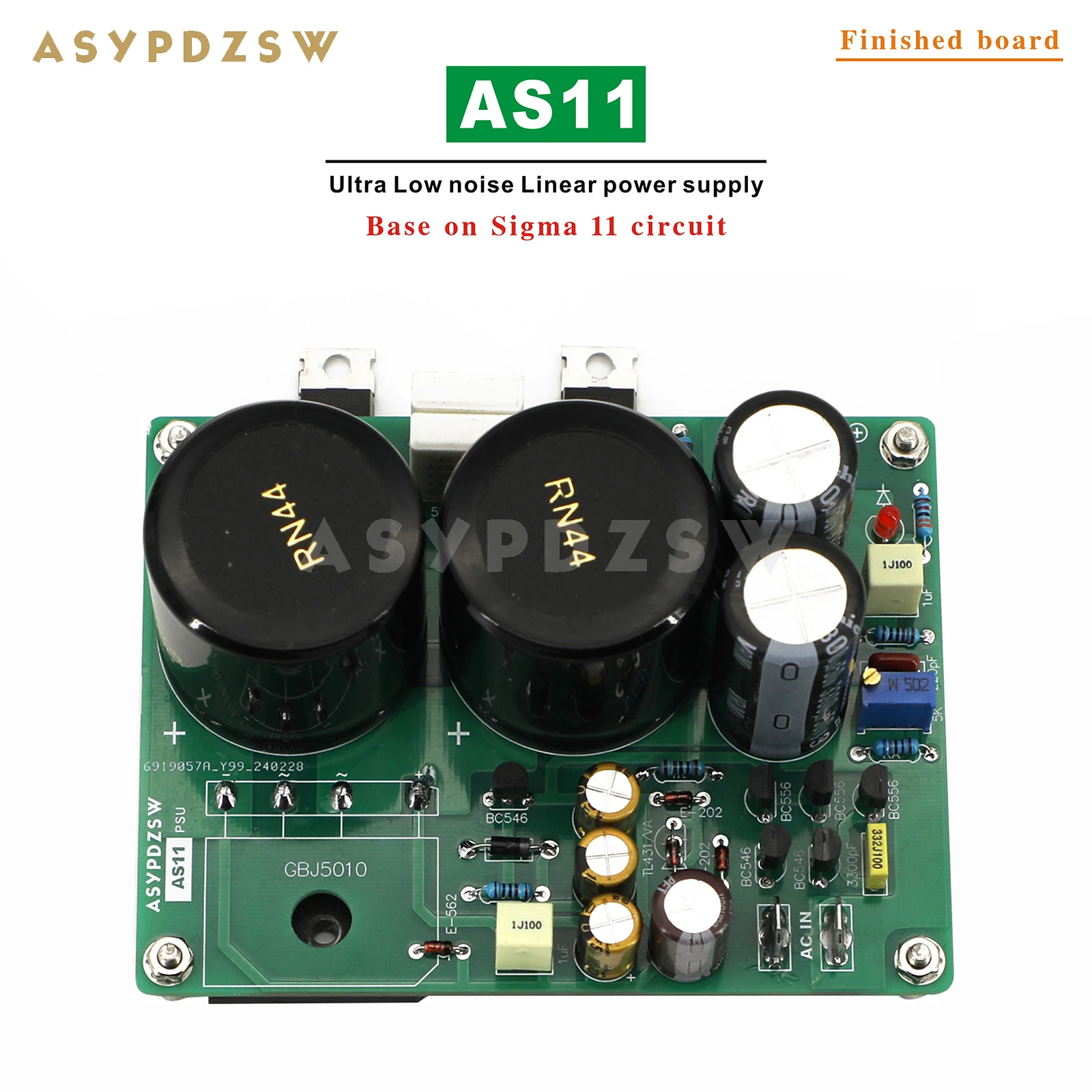 AS11-Ultra-low-noise-linear-power-supply-DIY-Kit-Finished-board-Base-on ...