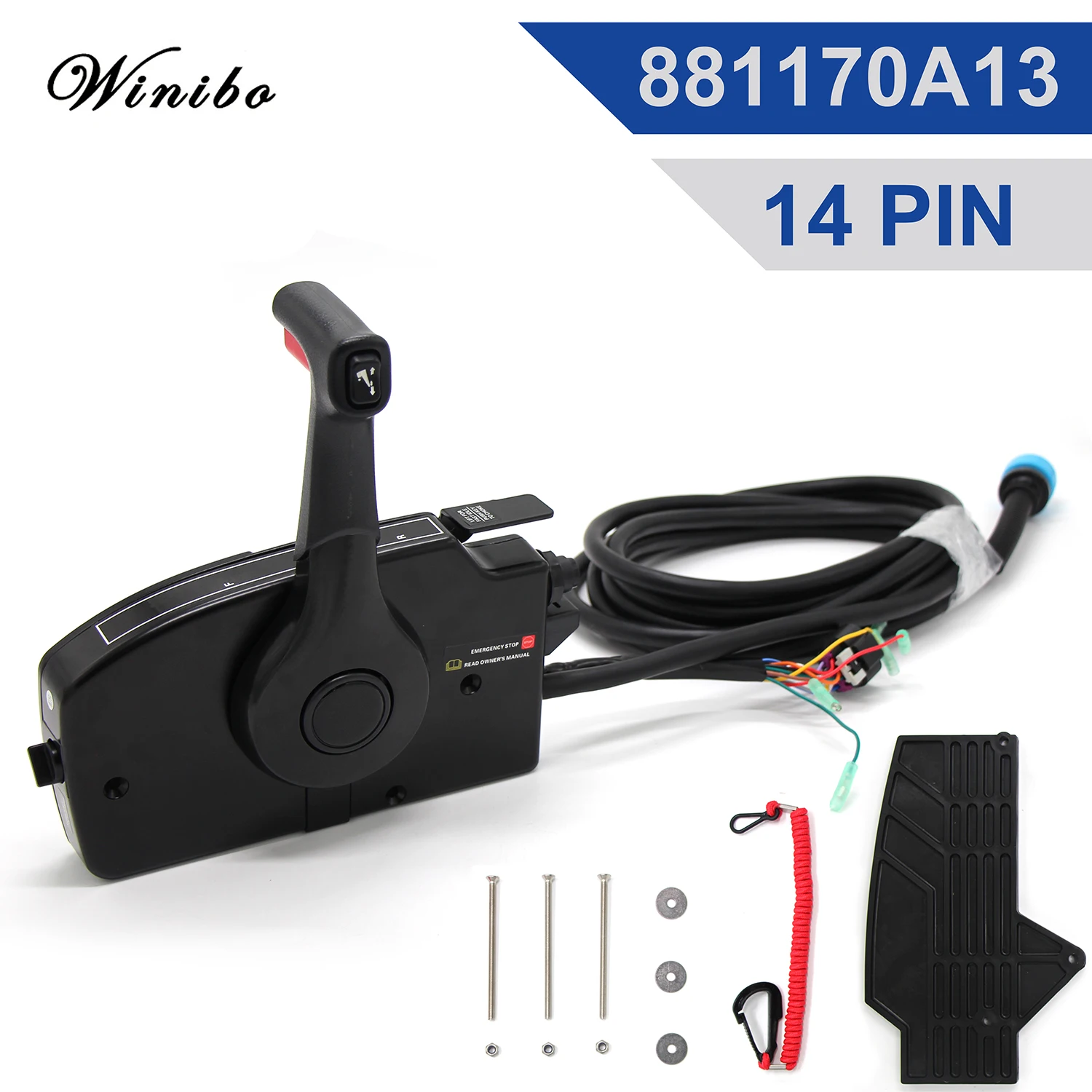 Outboard Engine Remote Throttle Control Box For Mercury Side Mount ...