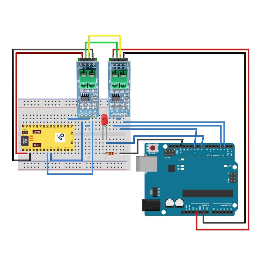 Módulo Transceptor Rs485 Ttl Uart Série Para Rs485 Módulo De Interface ...