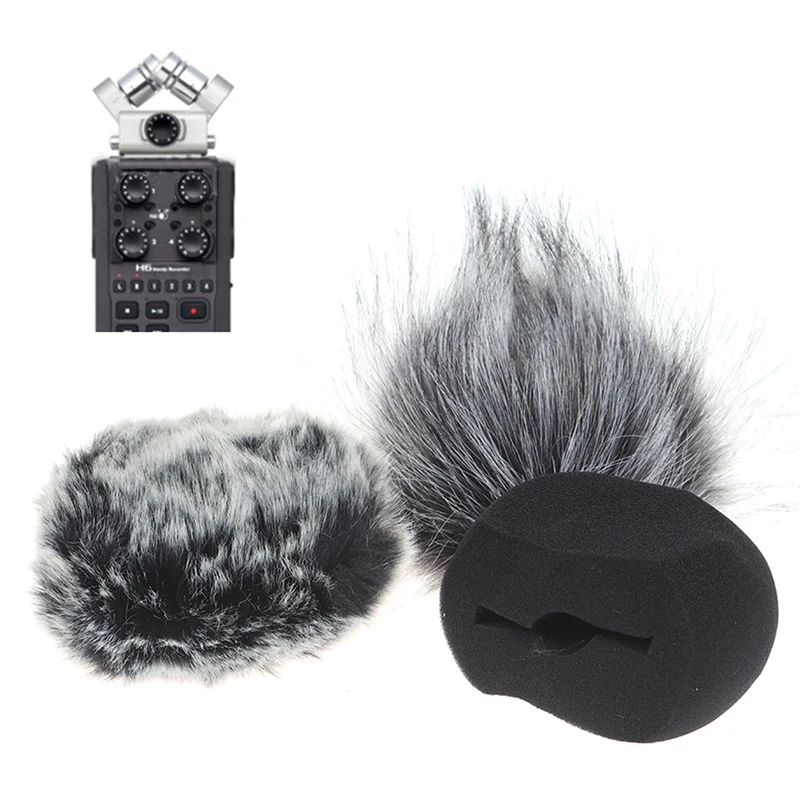 1Pc-Foam-Mic-Wind-Cover-Furry-Windscreen-Muff-For-ZOOM-H5-H6-Recorder ...