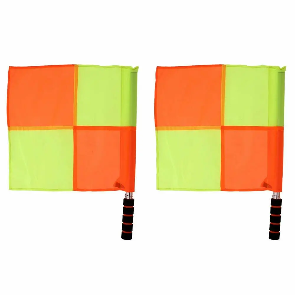 2Pcs Sporting Goods Rugby Hockey Referee Supplies Referee Flags Signal Flag Football Training Flags