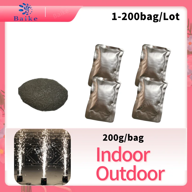 No Tax 1-200bags Ti Powder 200g/Bag Cold Spark Machine Consumable For ...