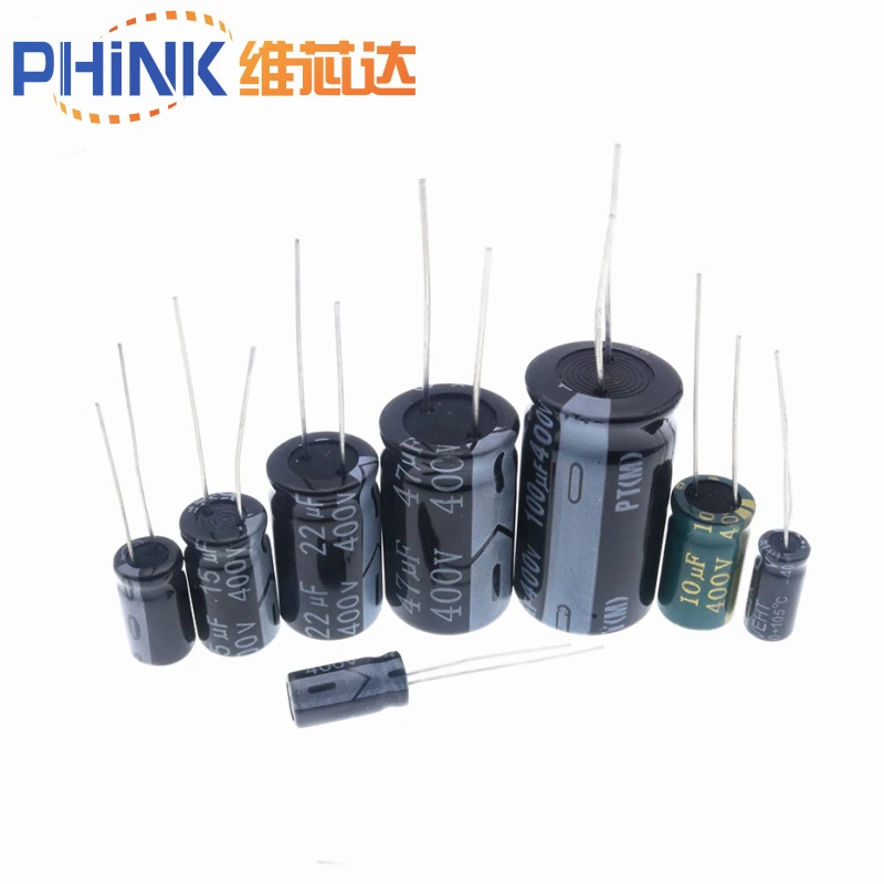 Condensador electrolítico de aluminio, 2-50 piezas, 10V, 16V, 25V, 35V, 50V, 63V, 100V, 100UF ...