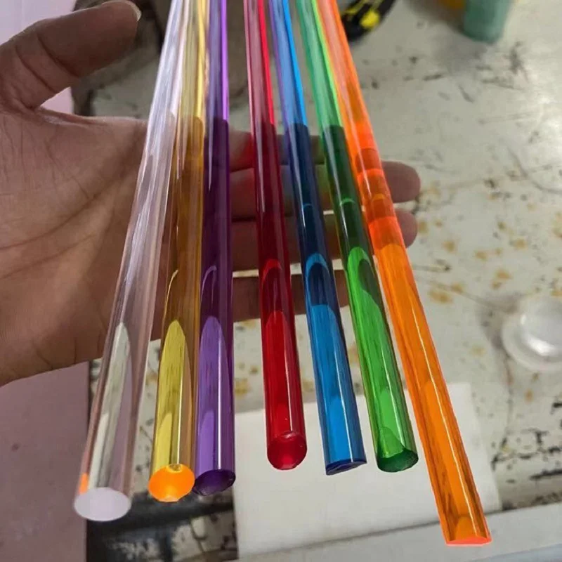 Naxilai 5mm 0.2inch Colored Acrylic Rod Color Plastic Rod Multicolour ...