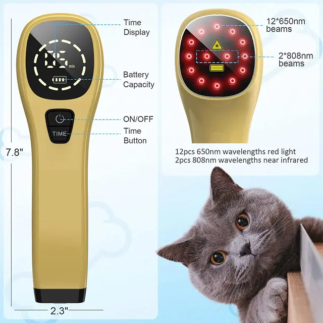 KTS Pet Cold Laser Therapy Device for Pain Relief Machine for Cats Dogs ...