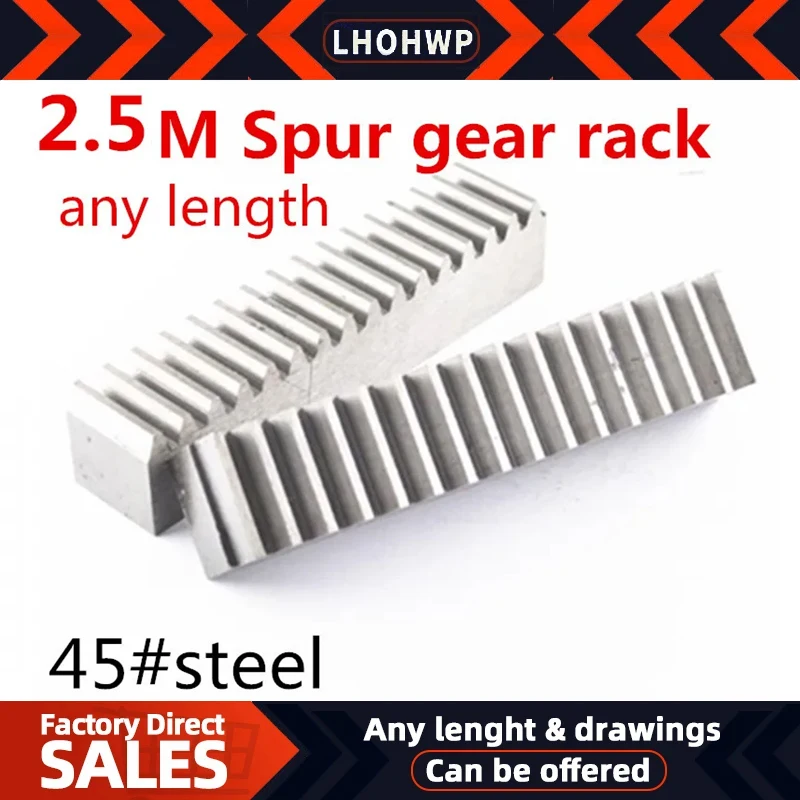 1PC-2-5Mod-Spur-Gear-Rack-2-5M-Gear-Rack-Precision-Cnc-Rack-Straight ...