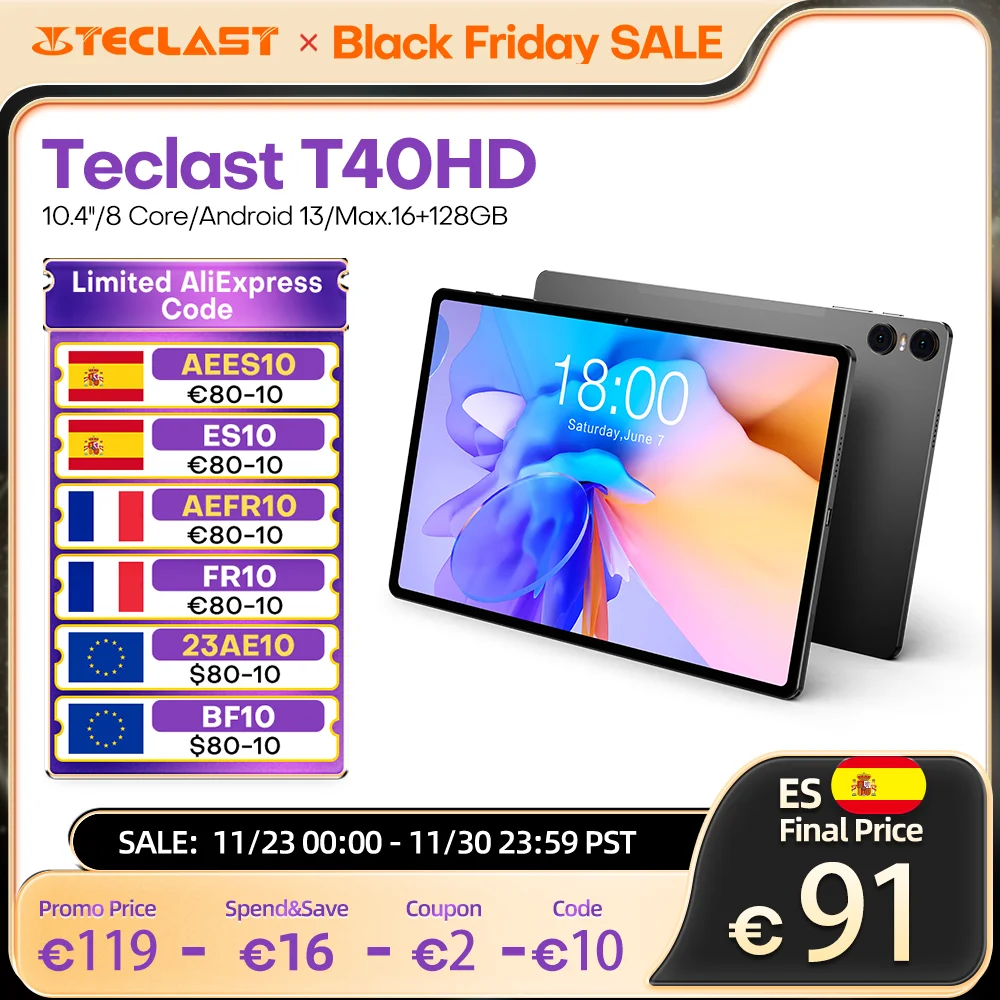 Teclast-T40HD-Anroid-13-Tablet-10-4-inch-TDDI-8GB-RAM-128GB-ROM ...