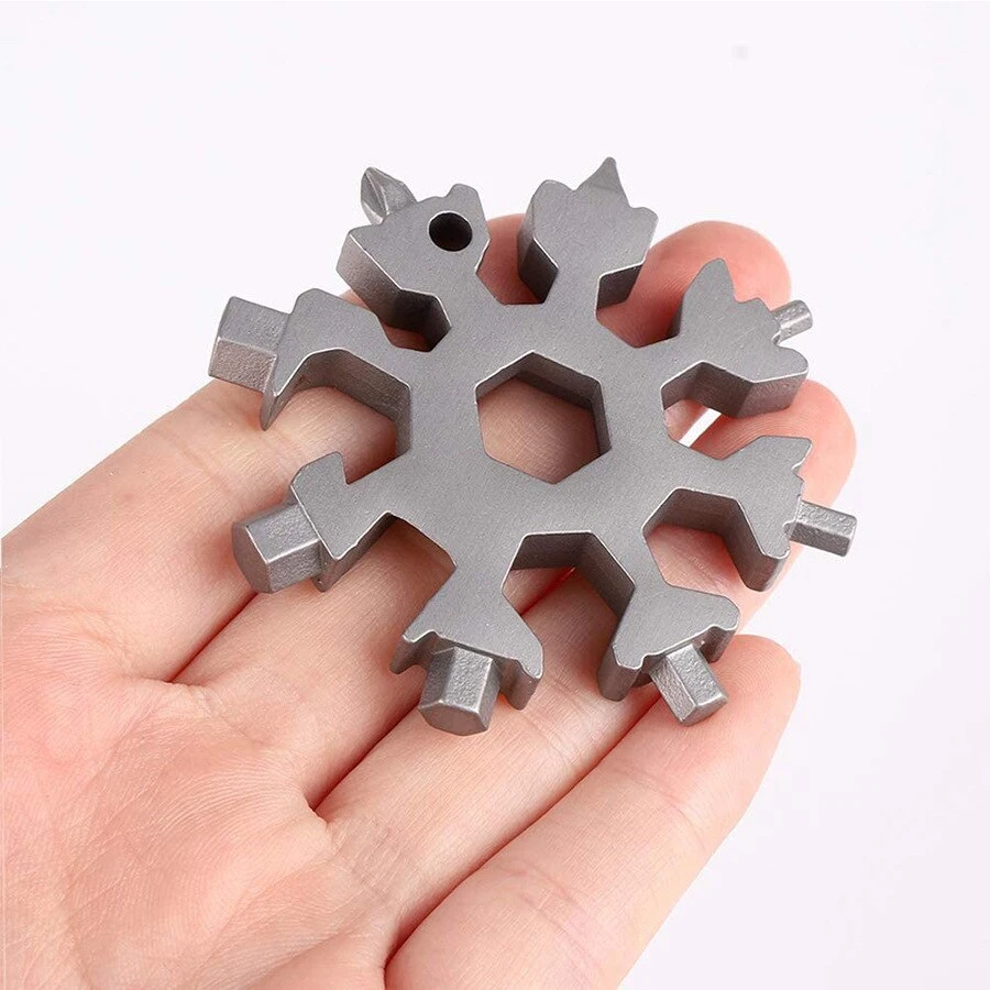 Portátil edc multifunções torque floco de neve chave de aço sextavada ...