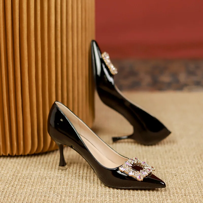 Women-s-Pumps-Leather-Closed-Pointed-Toe-Sexy-Stiletto-Heels-Wedding ...