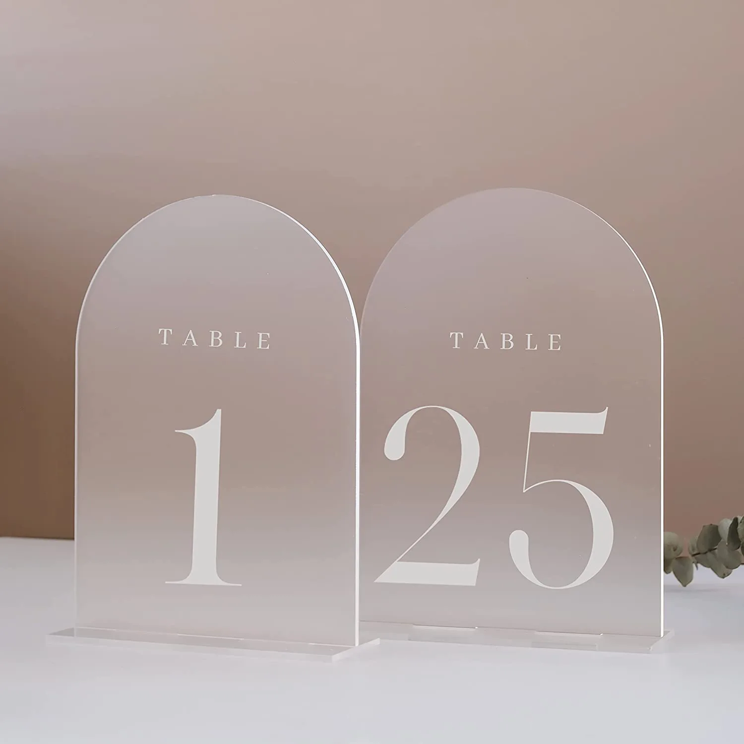 Frosted-Arch-Wedding-Table-Numbers-with-Stand-Acrylic-Sign-Holders-for ...