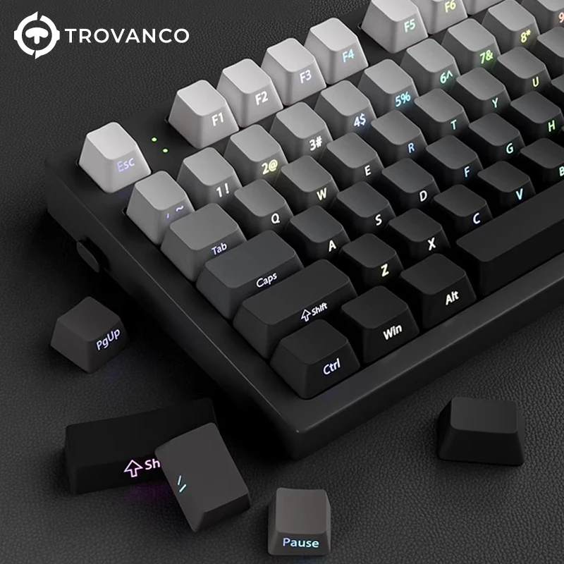 130 keys Gradient Keycaps Side Printed PBT Double Shot OEM Profile for ...