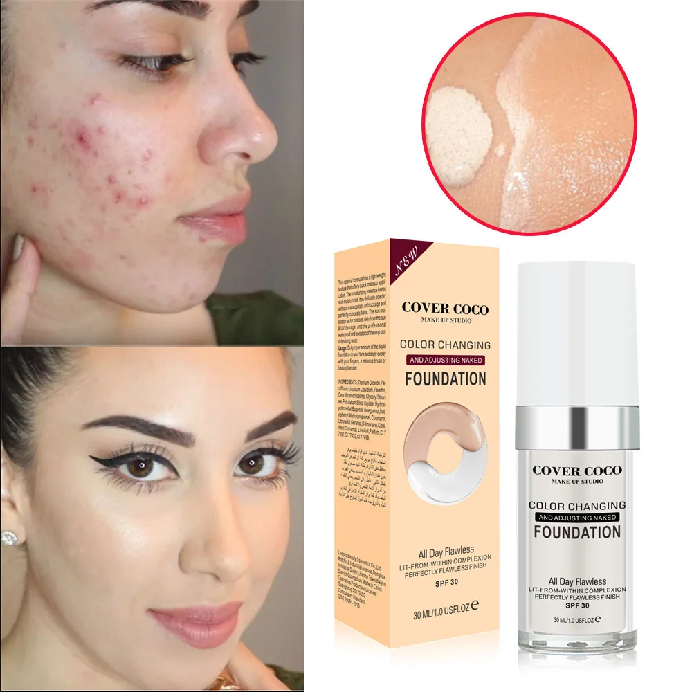 Longa-Dura-o-Capa-Coco-Corretivo-Base-L-quida-Cor-Da-Pele-Creme ...