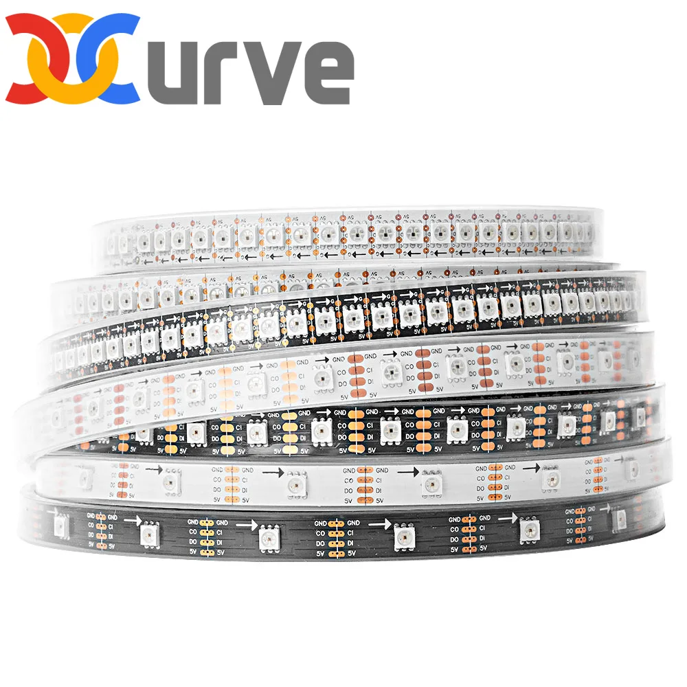 SK9822(Similar APA102) 1m/5m Smart led pixel strip,60 leds/pixels/m ...